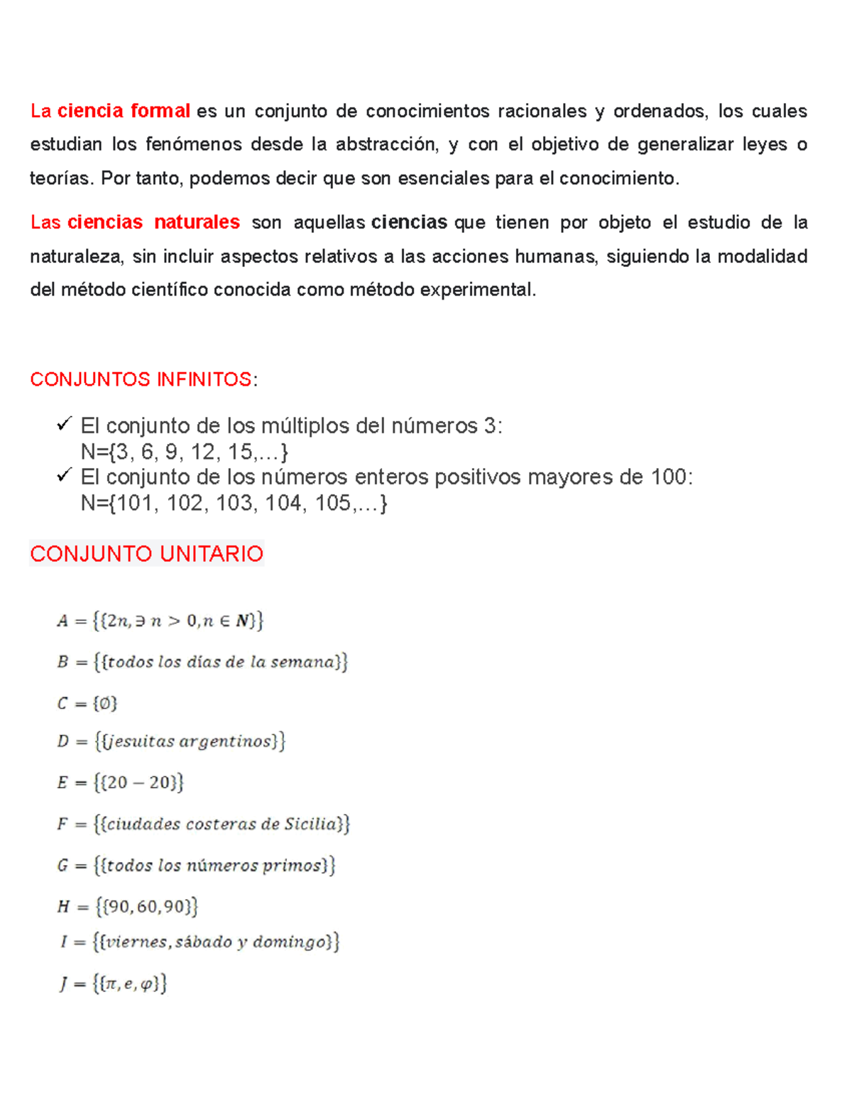 Ciencias - Marie Rodríguez - La ciencia formal es un conjunto de ...