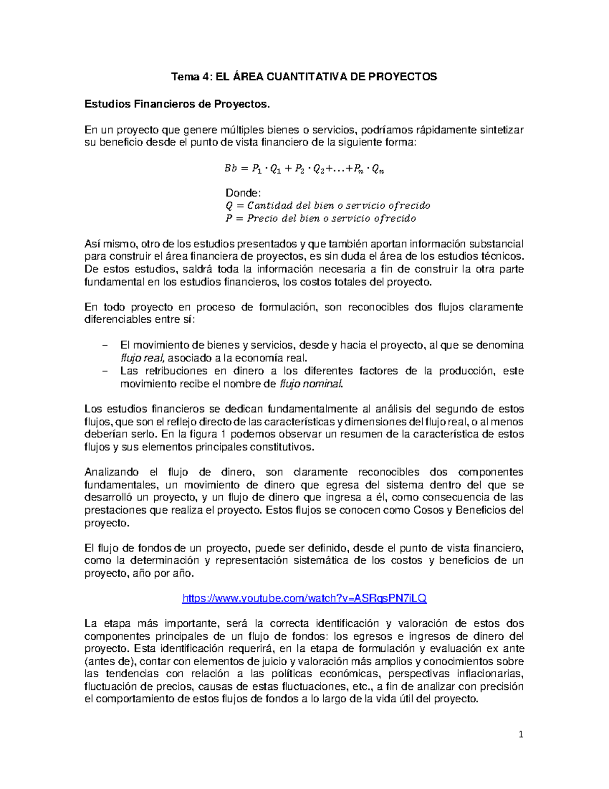 TEMA 4 Area Cuantitativa del Proyecto - Tema 4: EL ÁREA CUANTITATIVA DE PROYECTOS Estudios - Studocu