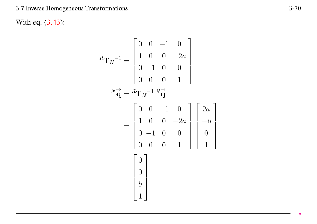 Robotics lecture notes ws 2022 55 - 3 Inverse Homogeneous ...