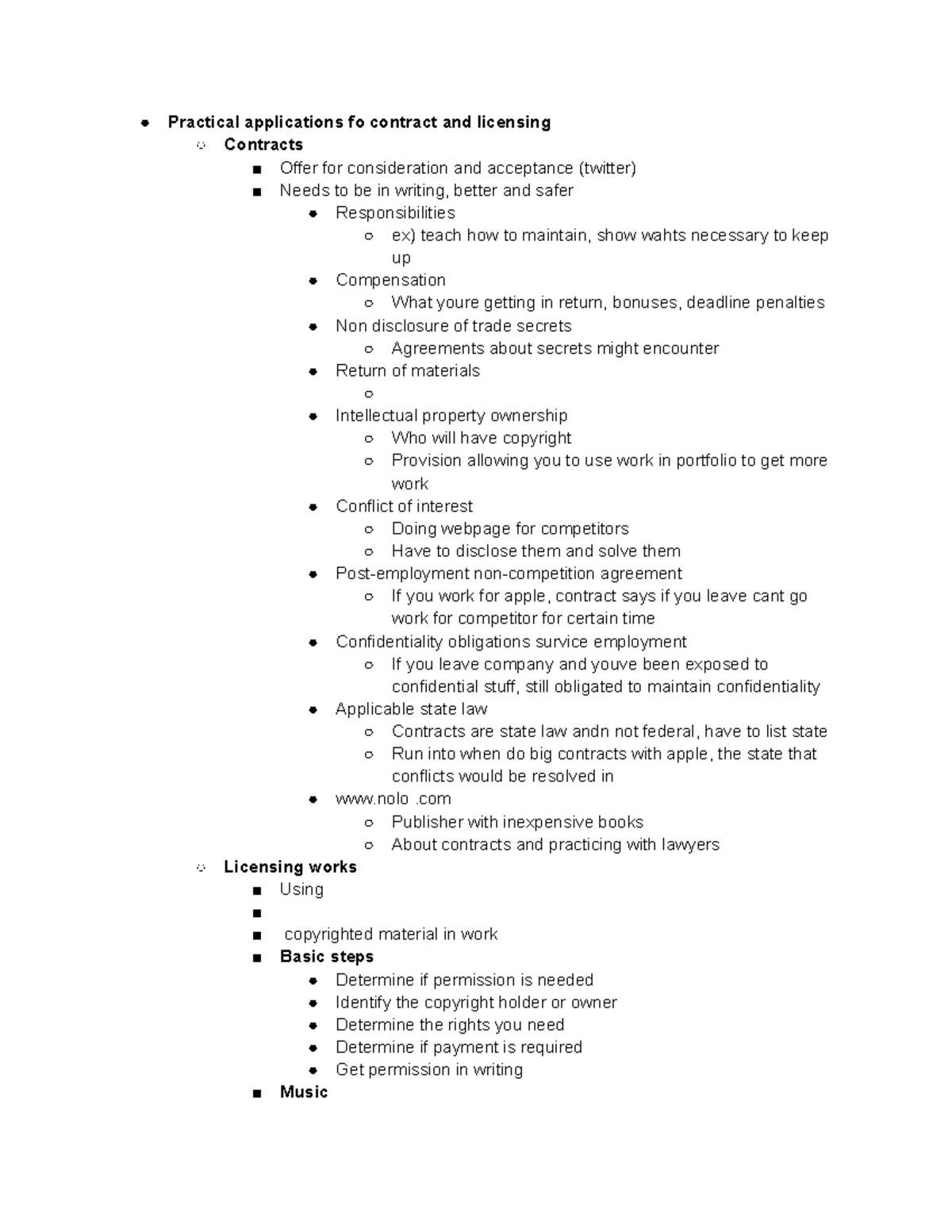 Lecture 18 Practical applications - Practical applications fo contract ...