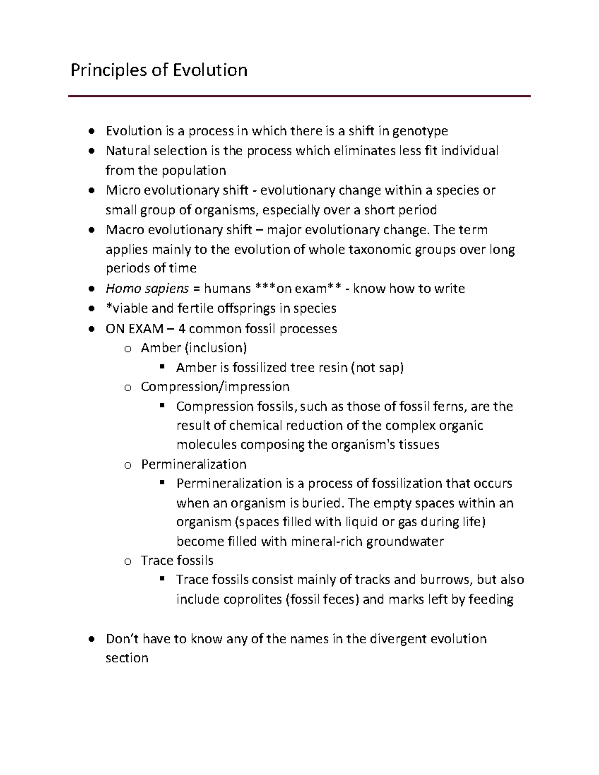 An Introduction To Evolution - Principles of Evolution Evolution is a ...