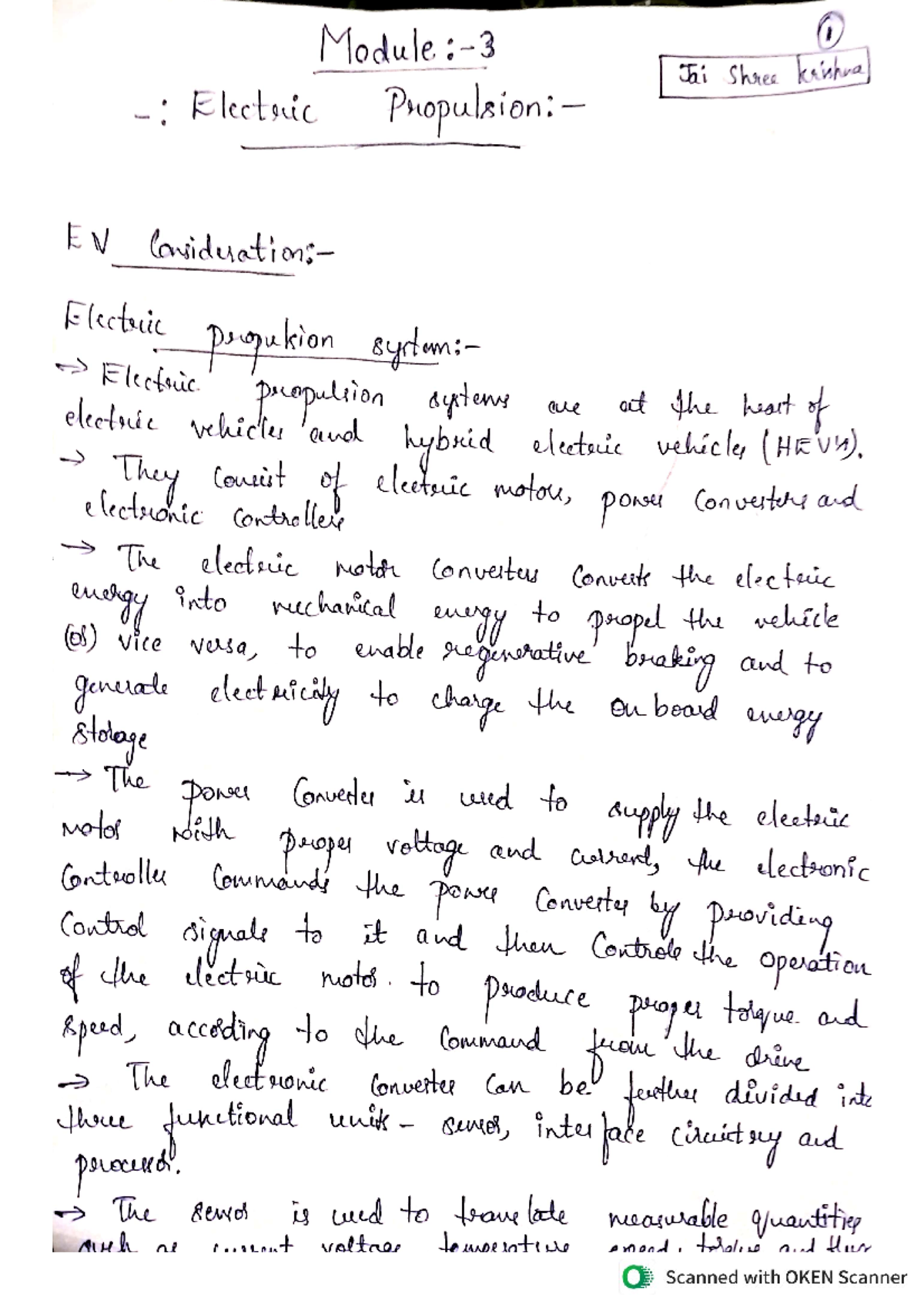 EV... module 4 - Mechanical Engineering - Studocu