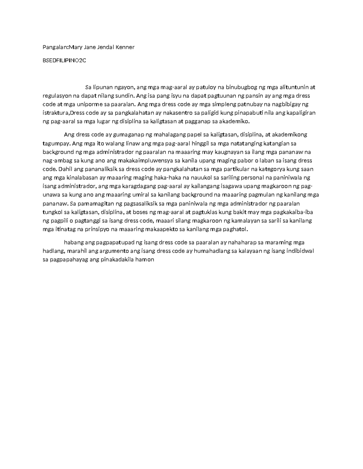 Jendal - Summary The Teaching Profession - Pangalan:Mary Jane Jendal ...