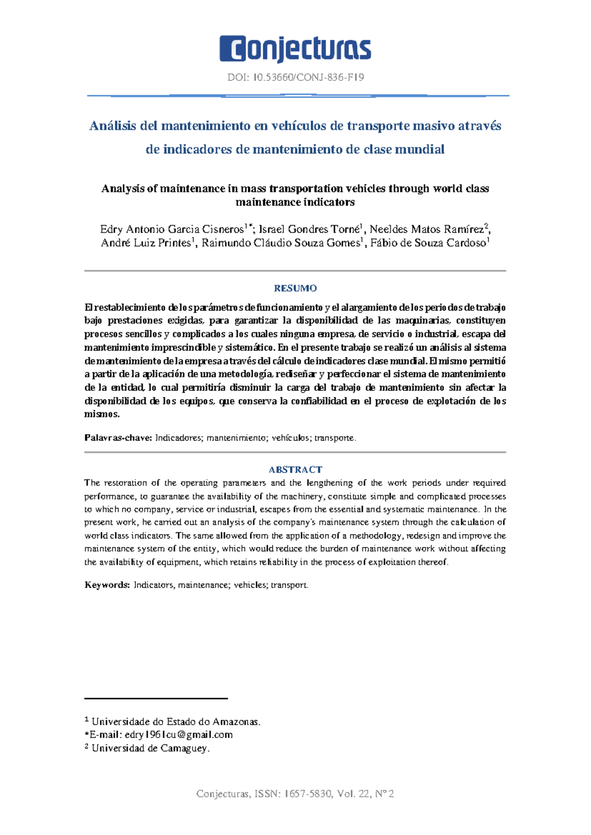Conjf 19-conjf 19-2 - DOI: 10/CONJ- 836 - F Conjecturas, ISSN: 1657 ...
