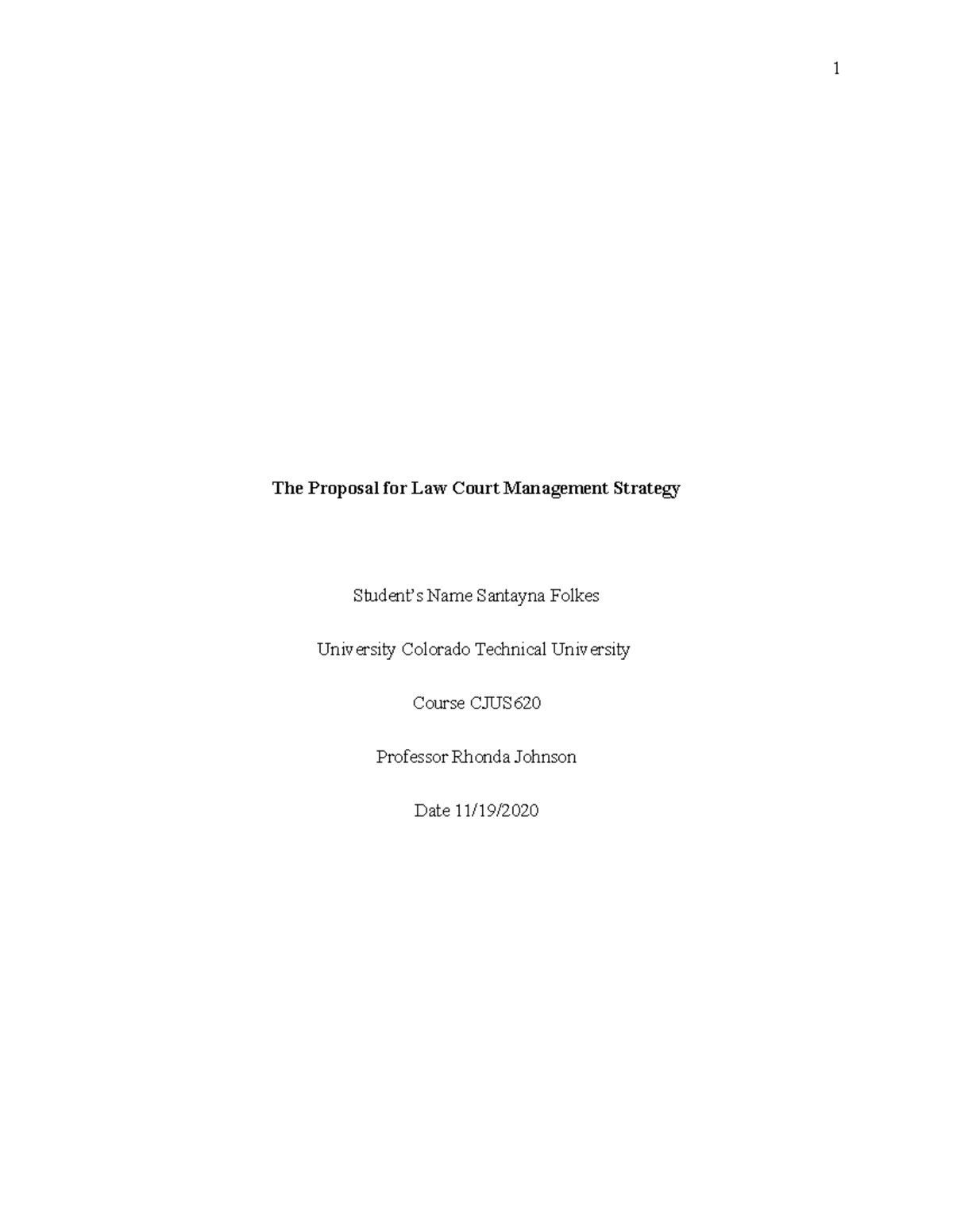 Unit 4 IP The Proposal for Law Court Management Strategy - The Proposal ...
