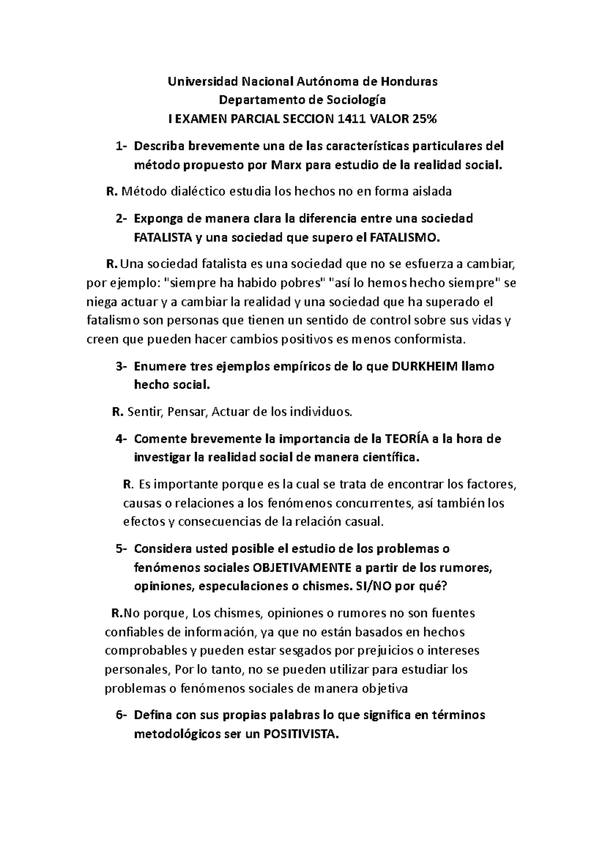 Examen Unidad I Erika Marisol Moncada Varela. sociologia - Universidad ...