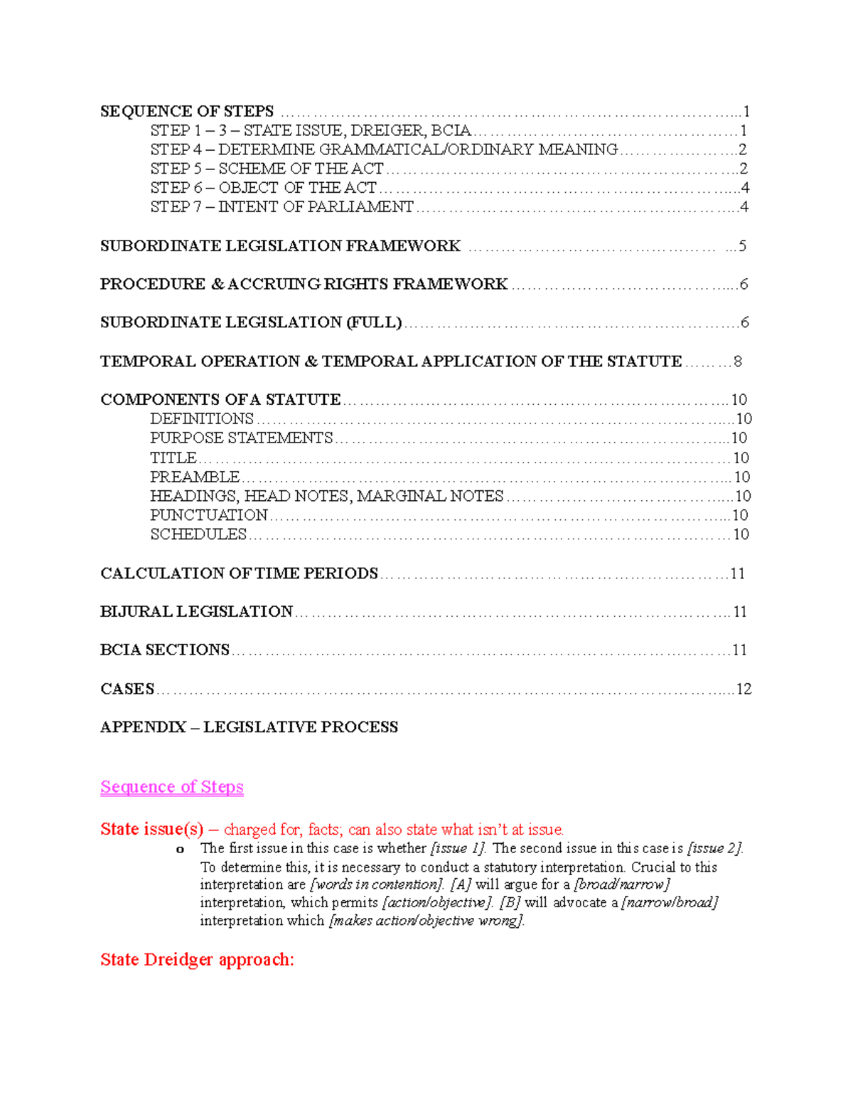 LLP Final Outline - Combined - SEQUENCE OF STEPS STEP 1 3 STATE ISSUE ...