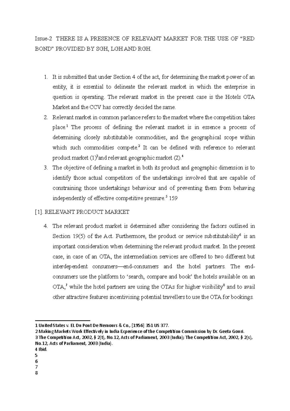 CCV side - abc - Issue-2 THERE IS A PRESENCE OF RELEVANT MARKET FOR THE ...