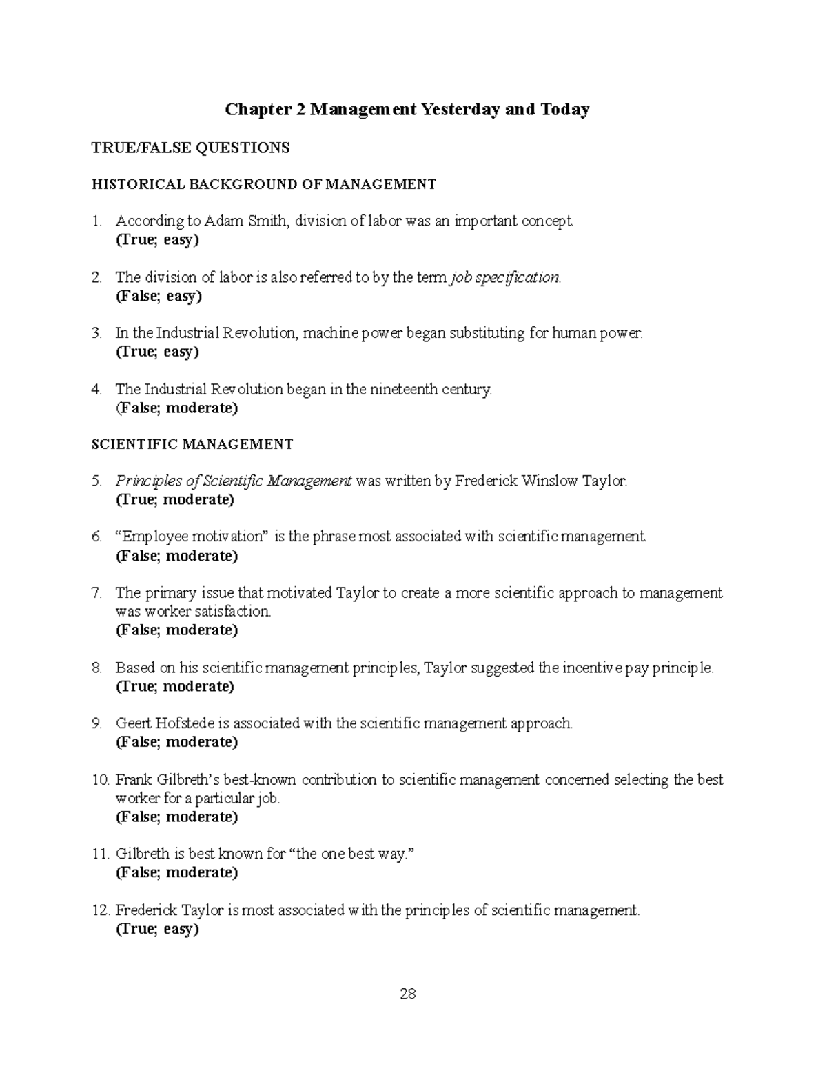 Mgmt09 tif02 - MGT101 Introduction to Management - Chapter 2 Management Yesterday and Today ...