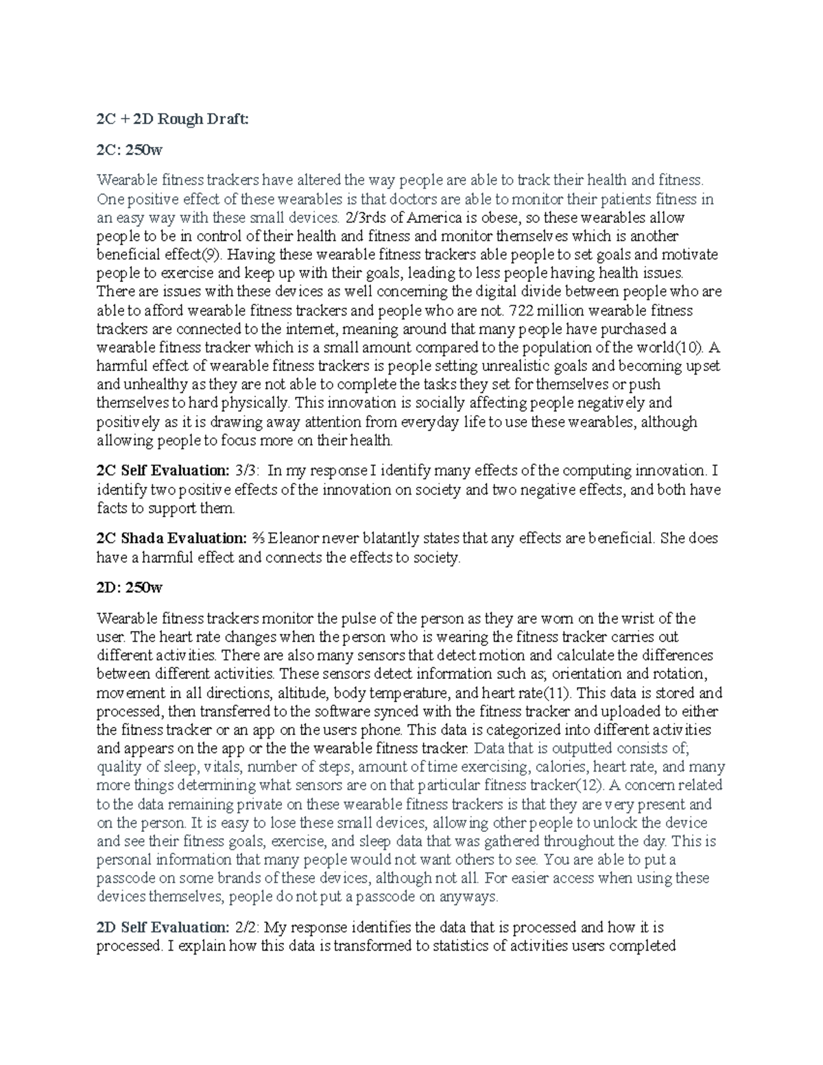 2D + 2C + 2B Rough draft - 2C + 2D Rough Draft: 2C: 250w Wearable ...