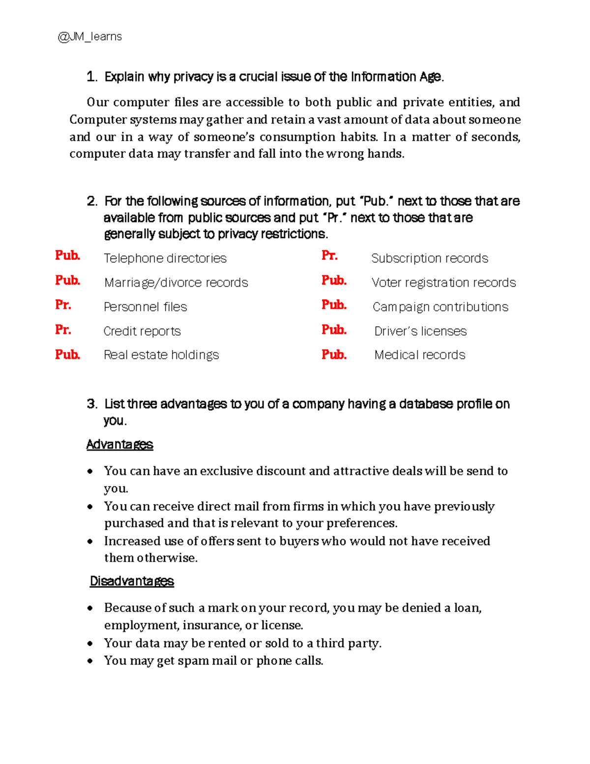 Personal Finance QUIZ - It's learning material with its answer - 1 ...