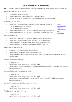 Unit 19 text book - unit 19 health and social care - Studocu