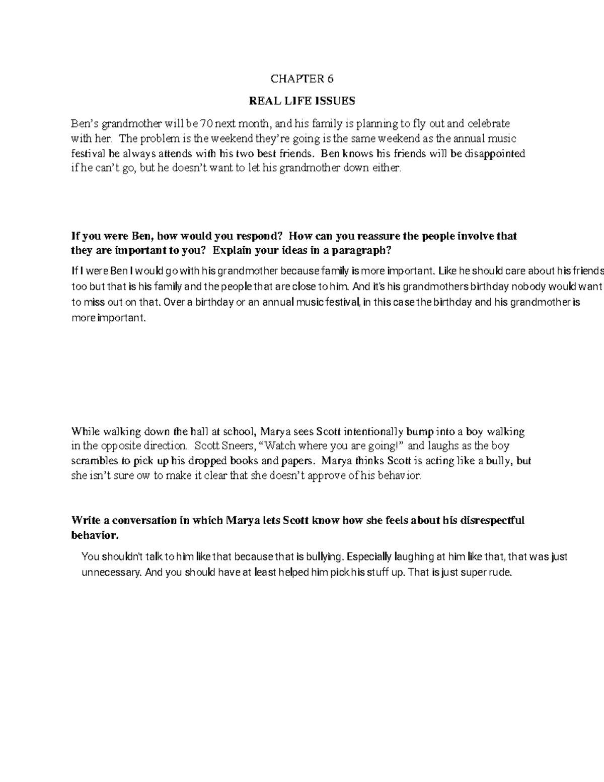 Henry Fernandez - Chapter 6 real life issues - CHAPTER 6 REAL LIFE ...