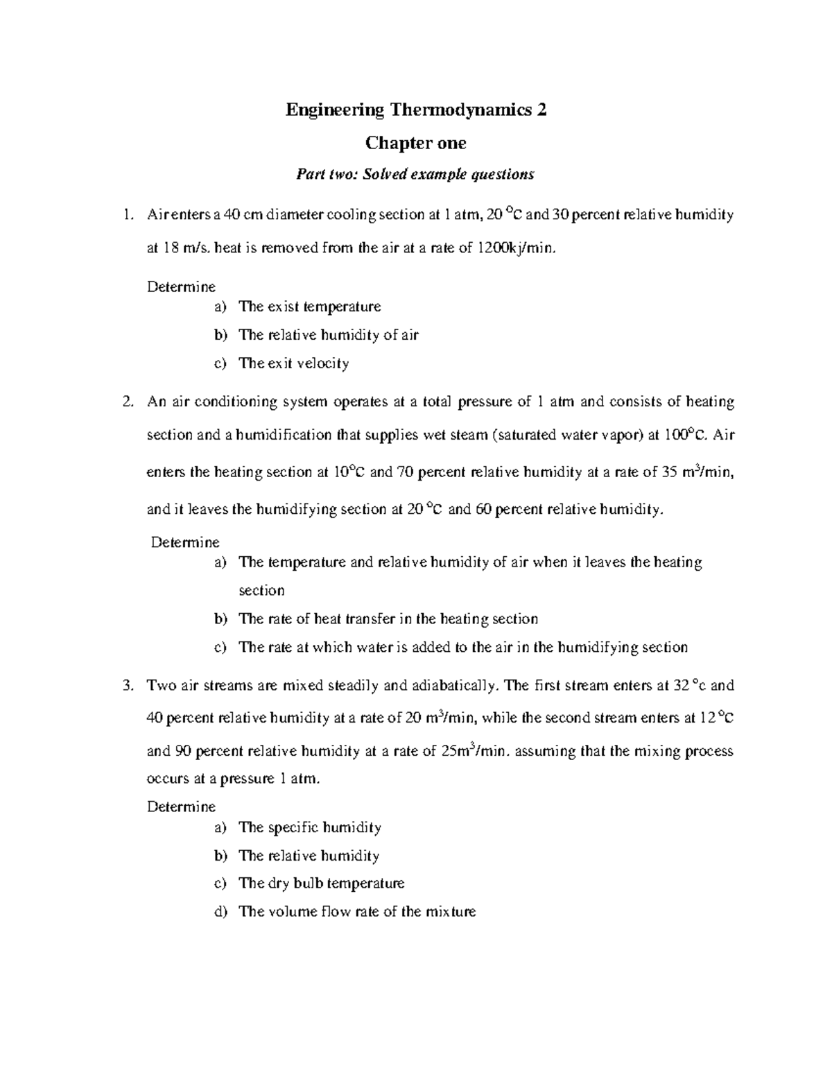 Chapter one - part two - solved example equations - Engineering ...