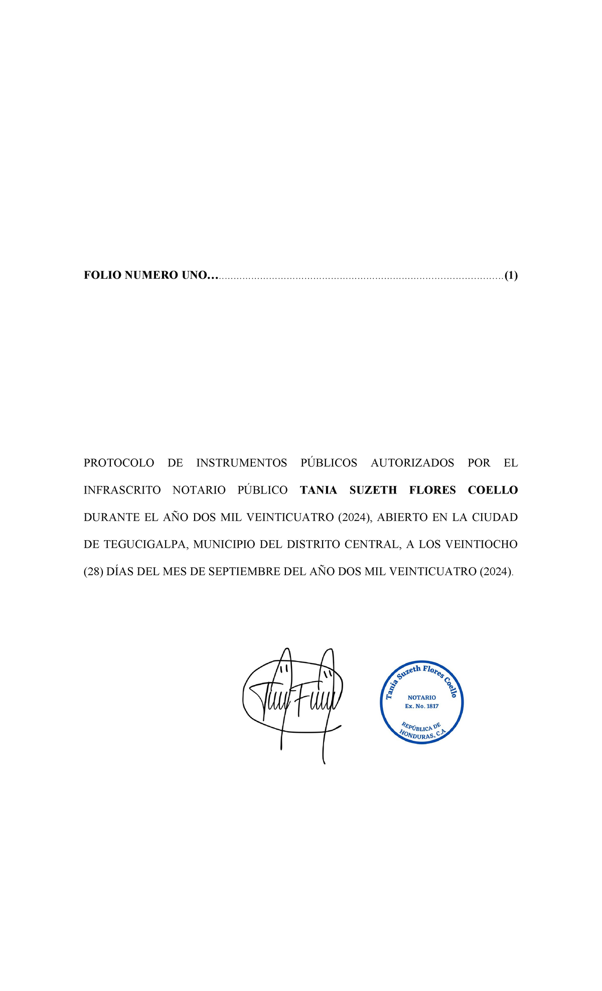 Apertura de Protocolo Modulo - FOLIO NUMERO - Studocu