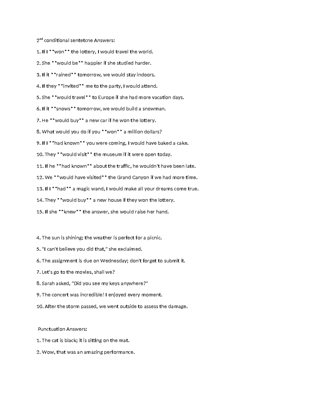 Part 3 solve - Hug 4th kjakclelnggd hmm n - 2 nd conditional sentetcne ...