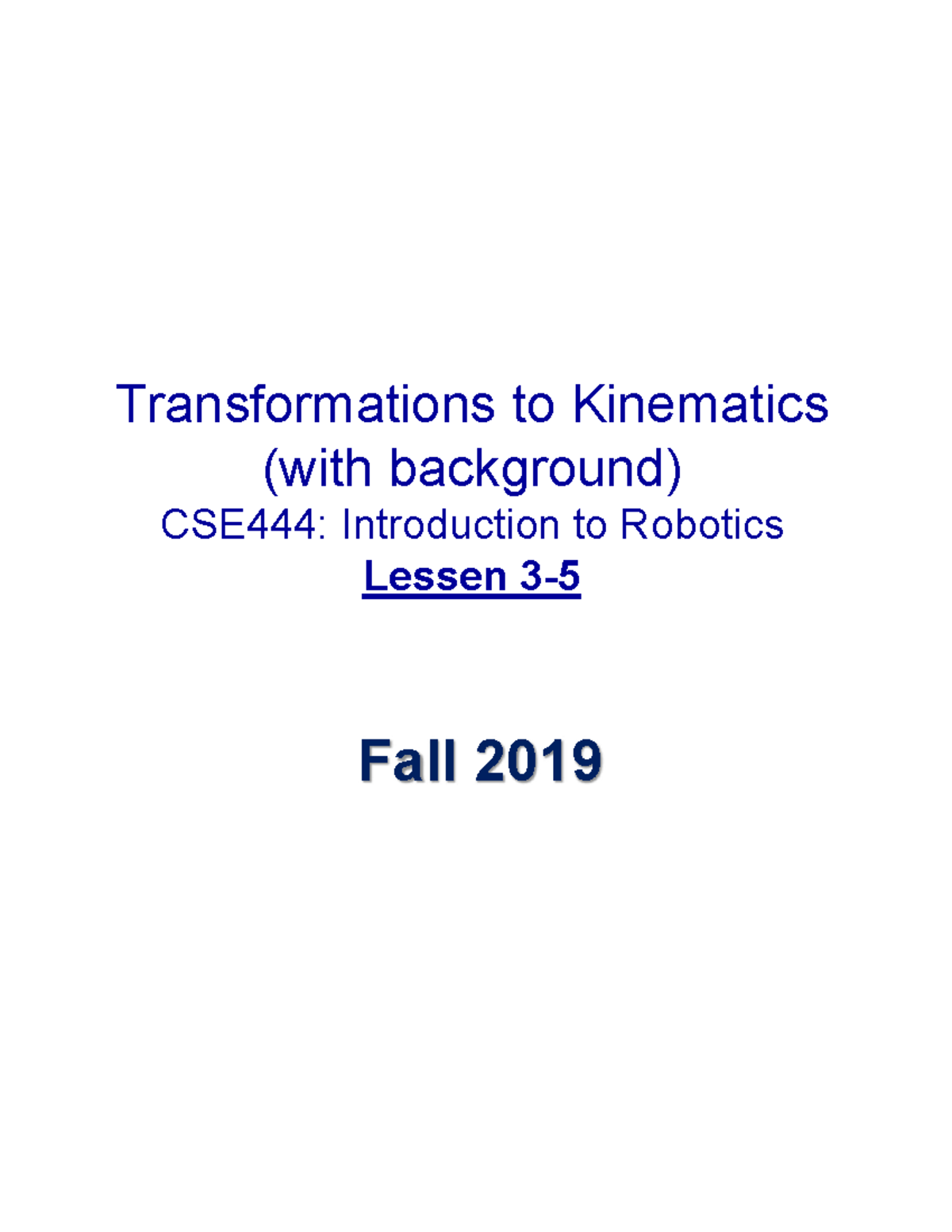 Lecture- Vector and Kinematics - Transformations to Kinematics (with ...