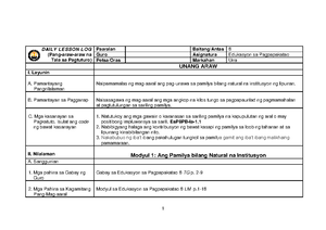 4E's lesson plan - FOR EDUCATIONAL - Grade 1 Detailed Lesson Plan ...