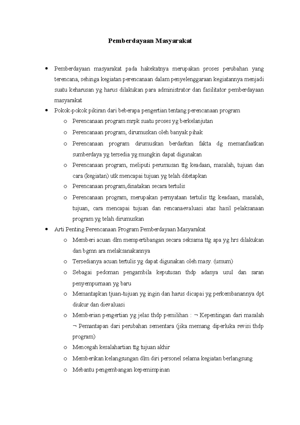 Pemberdayaan Masyarakat 1 - (umum) o Sebagai pedoman pengambila ...