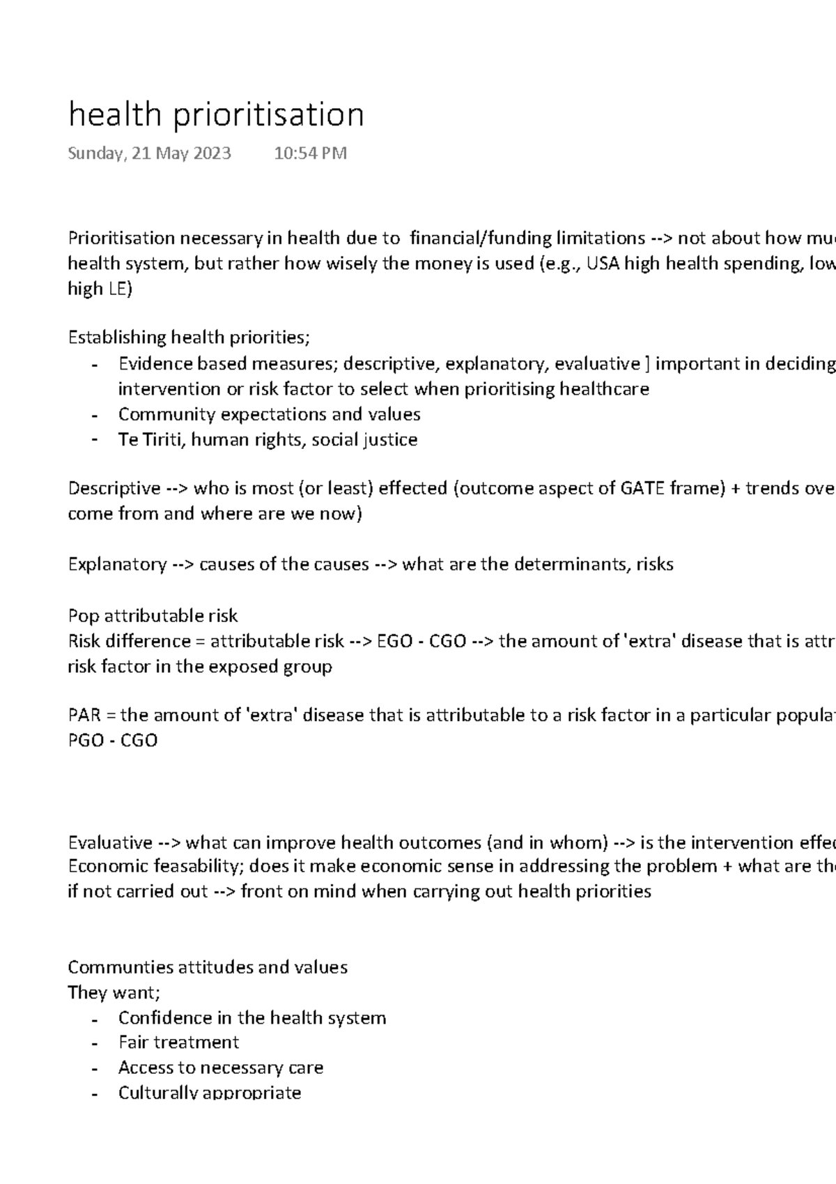 Health prioritisation - Prioritisation necessary in health due to ...