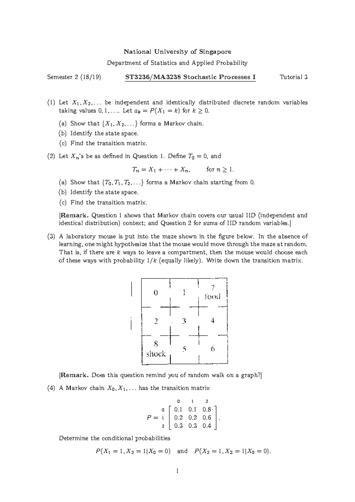 T3 - tutorial 3 questions - National University of Singapore Department ...