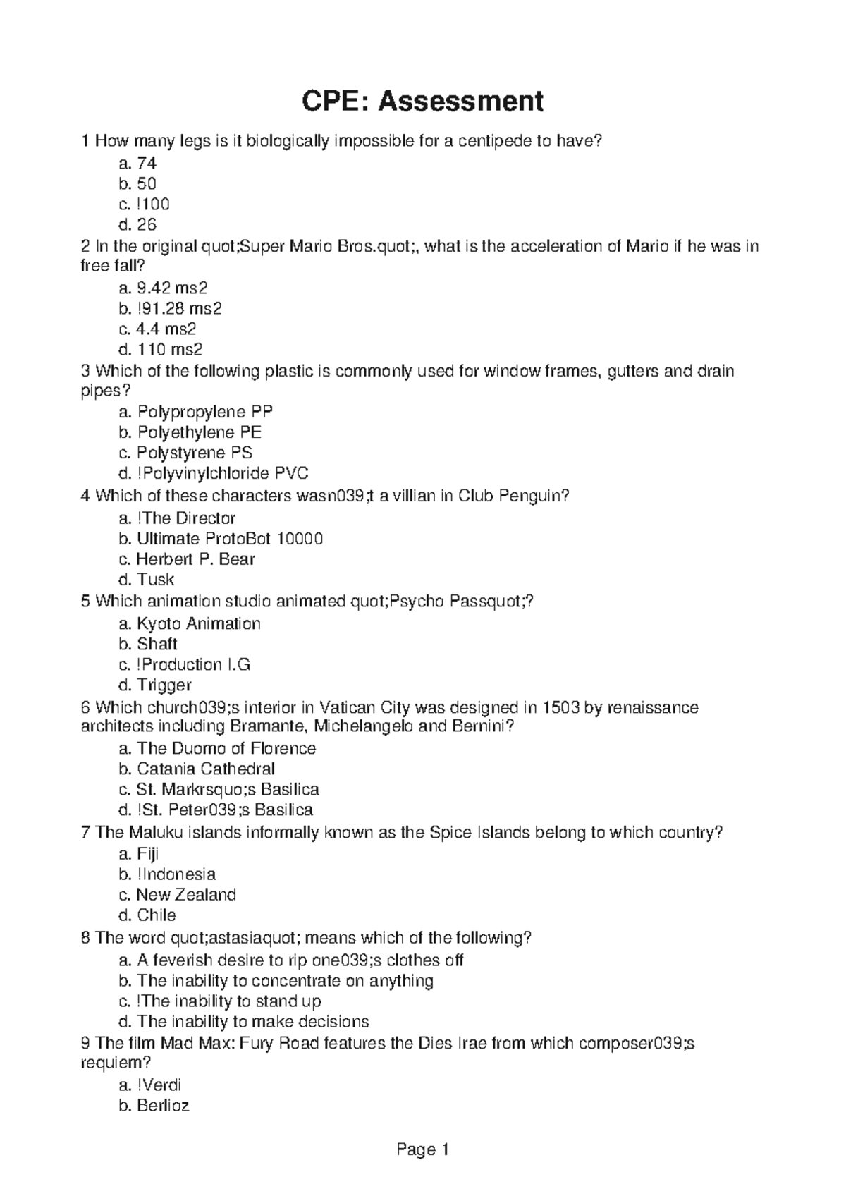 CPE120-Paper-3 - CPE120 - CPE: Assessment 1 How many legs is it ...