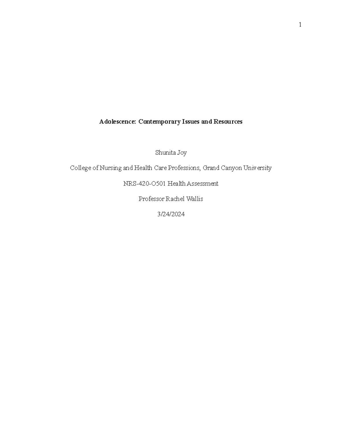 Adolescence - Contemporary Issues and Resources - Adolescence ...