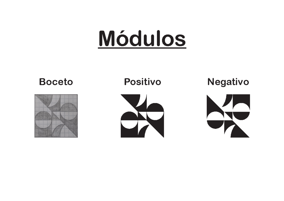 Yupanqui Claudia - TA3 Modulo y sustentación - Módulos Boceto Positivo Negativo Supermódulos ...