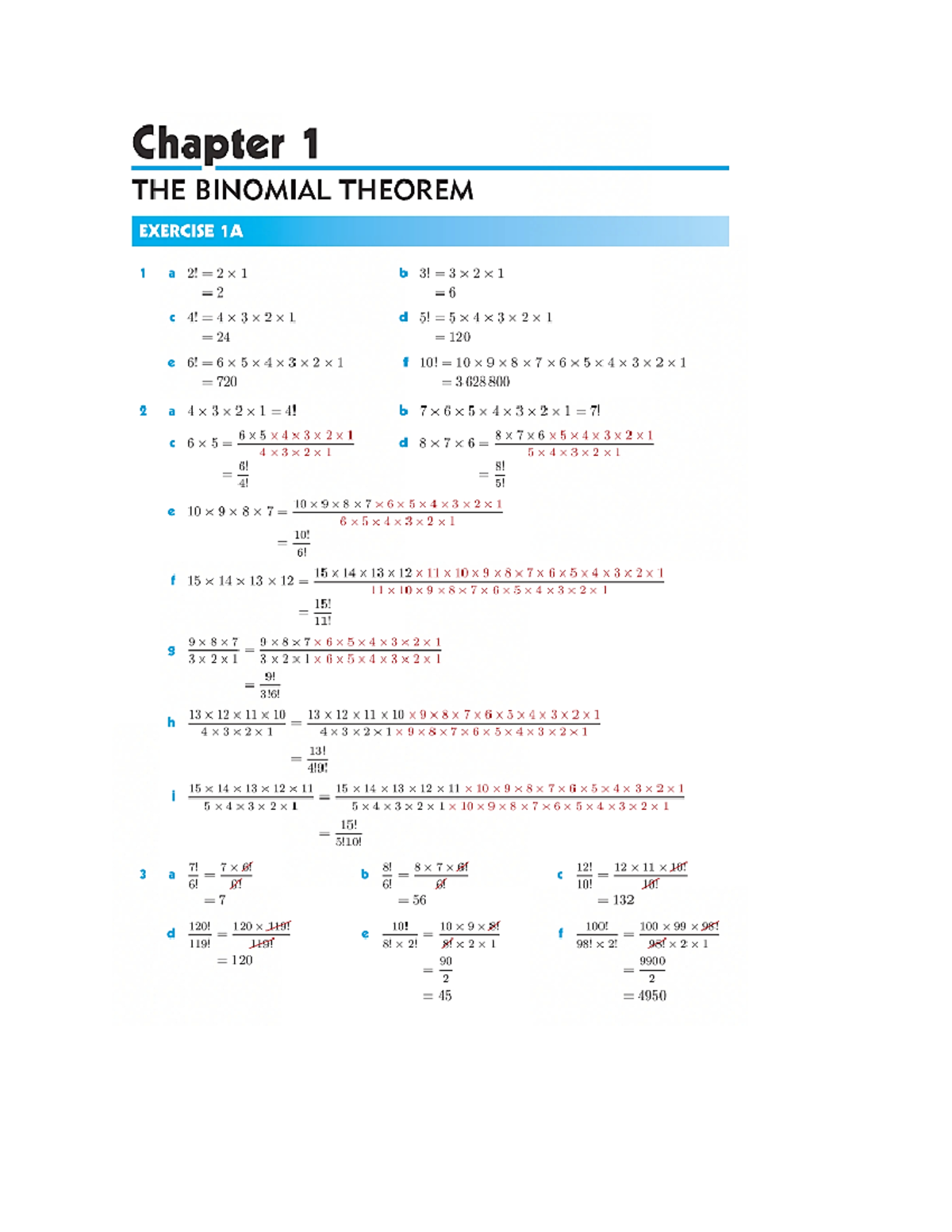 Chap 1 AA Solutions - Good - Chapter 1 THE BINOMIAL THEOREM EXERCISE 1A ...