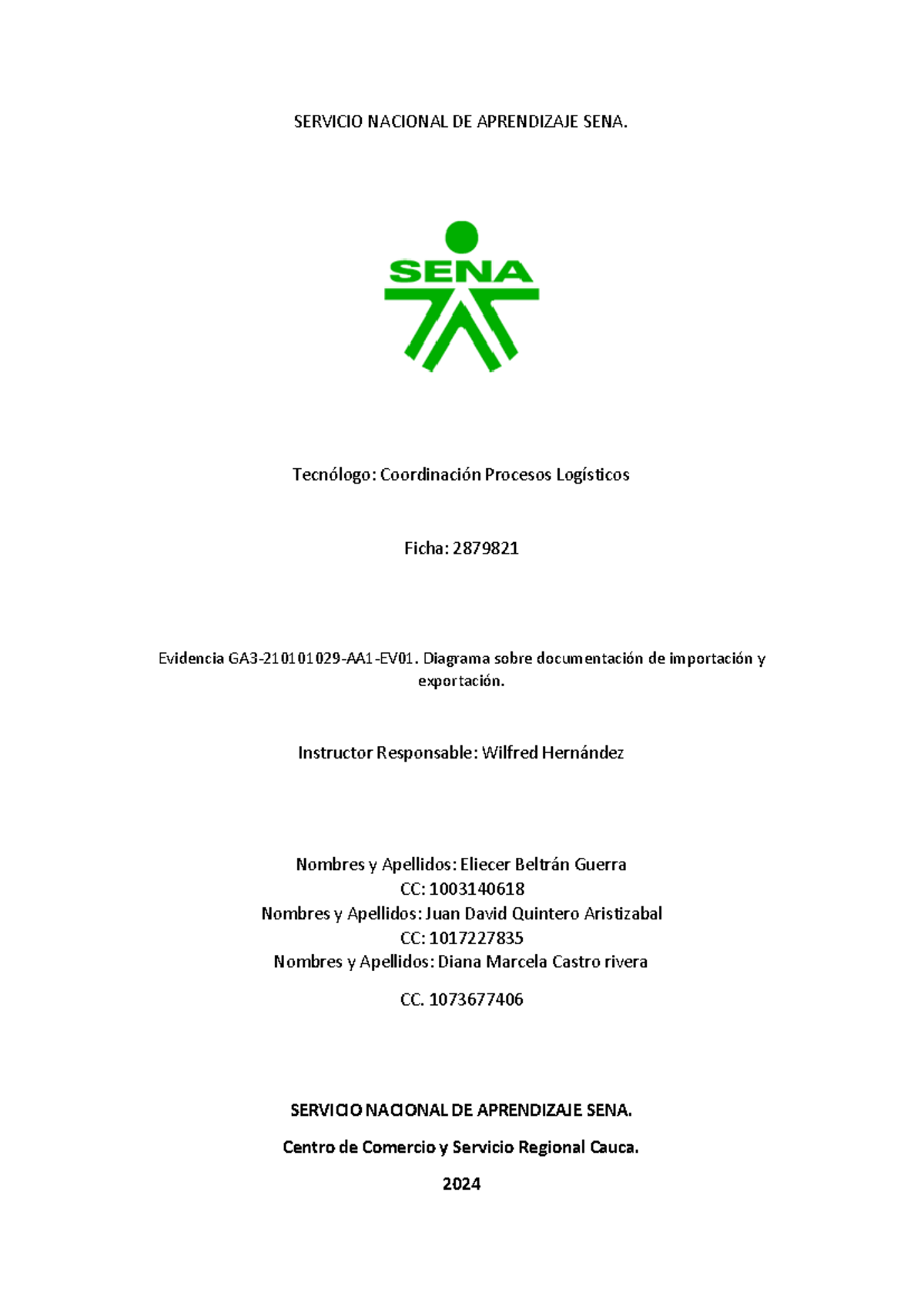 Evidencia GA3-210101029-AA1-EV01. Diagramas - SERVICIO NACIONAL DE ...