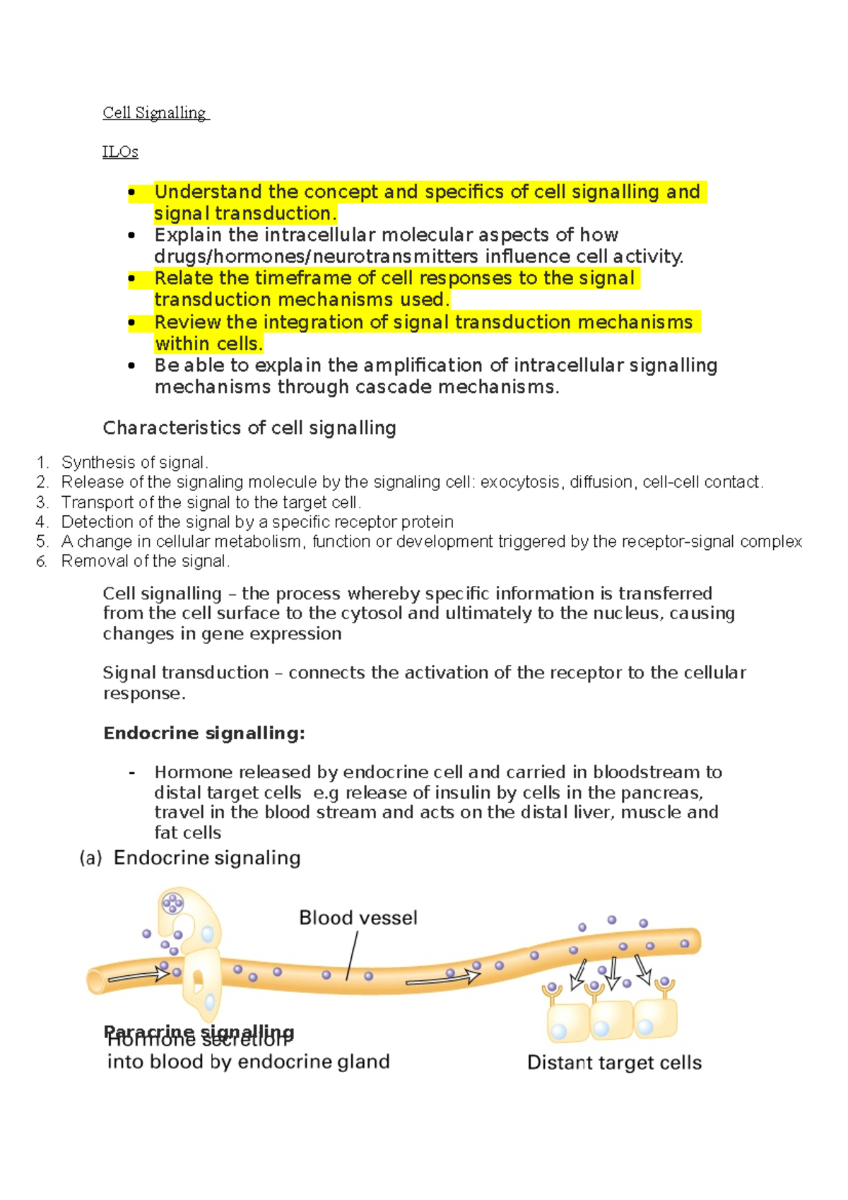 Cell Signalling - detailed notes from human biological sciences ...