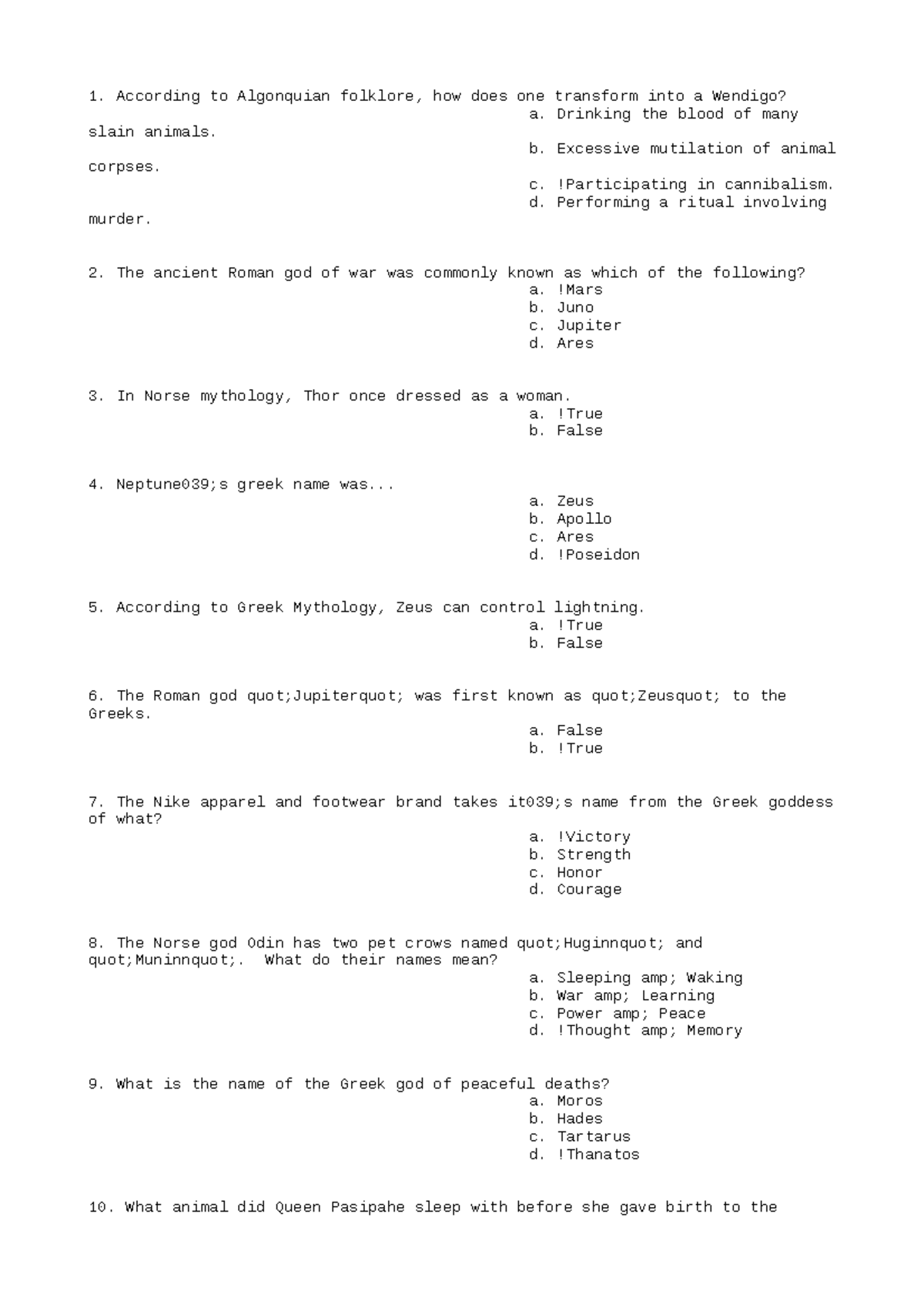 MED295 Test 6 - test - According to Algonquian folklore, how does one ...