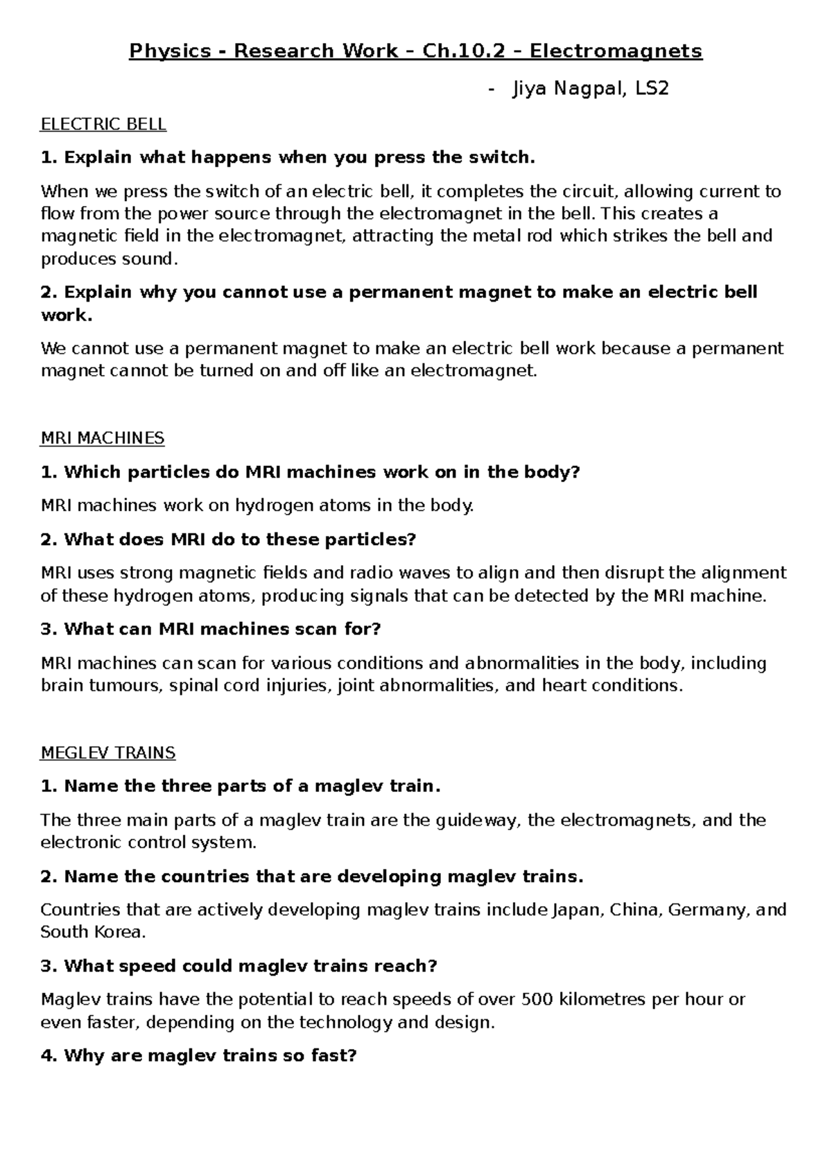 Research Work Physics - hello - Physics - Research Work – Ch.10 ...