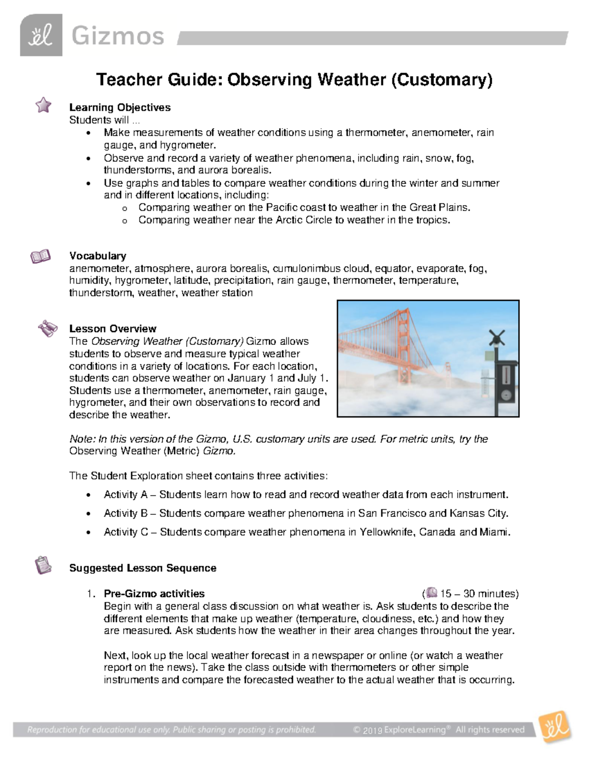Observing Weather CTG - very good very smart kids only - 2019 Teacher ...