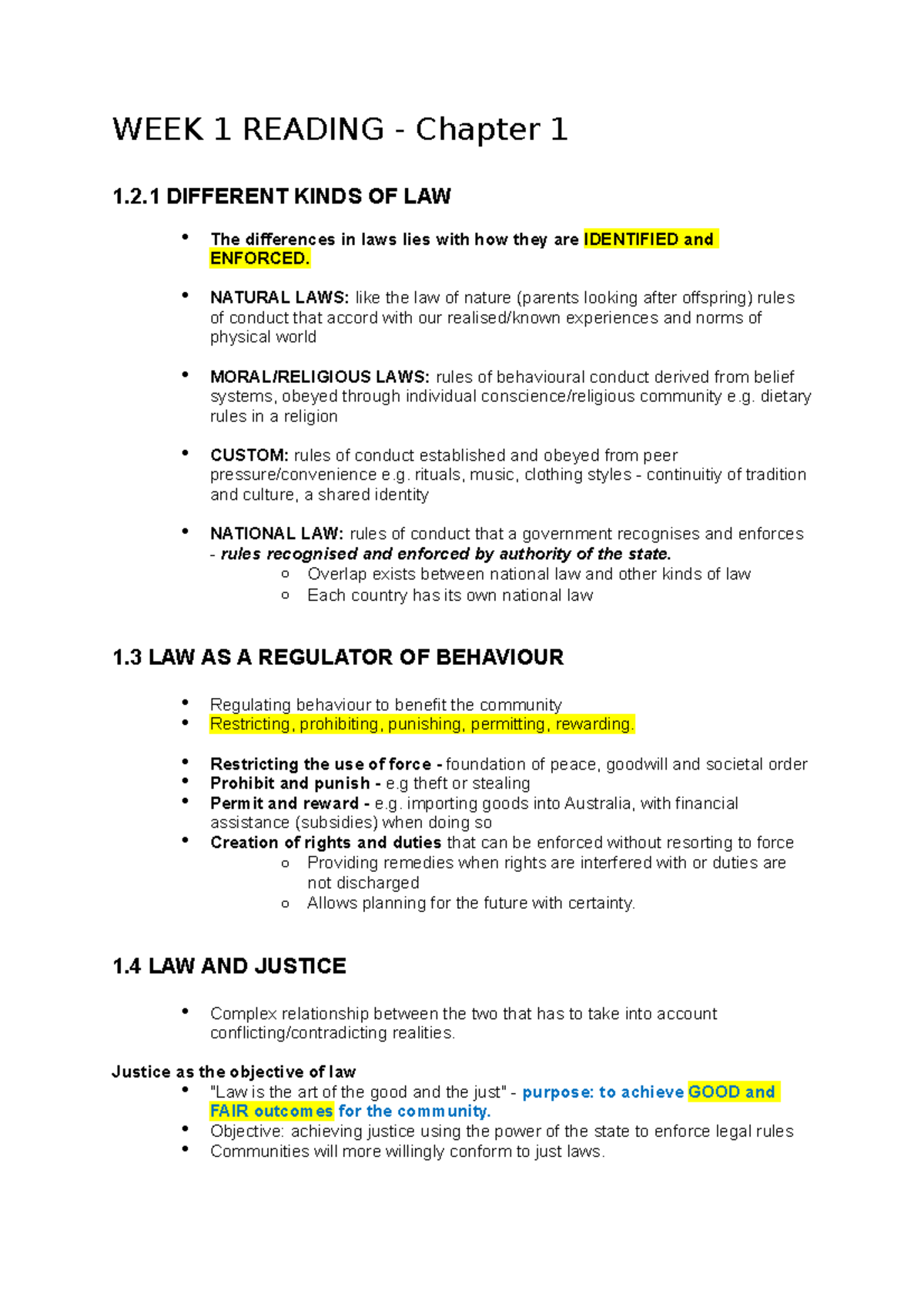 PBL Chapter 1 Notes - WEEK 1 READING - Chapter 1 1.2 DIFFERENT KINDS OF ...
