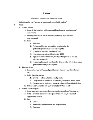 Criminal Law Attack Outline - CRIMINAL LAW ATTACK OUTLINES Closing ...