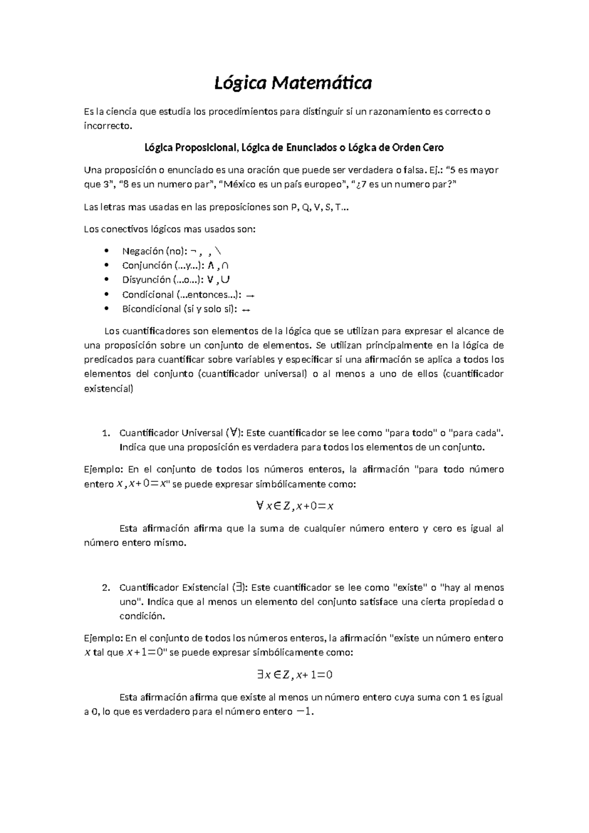 Resumen General Modulo 1, 2, 3 y 4 - Logica Simbolica - Lógica ...
