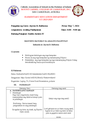 DLP Subatomic Particles - DAILY LESSON PLAN Learning Area: Science ...