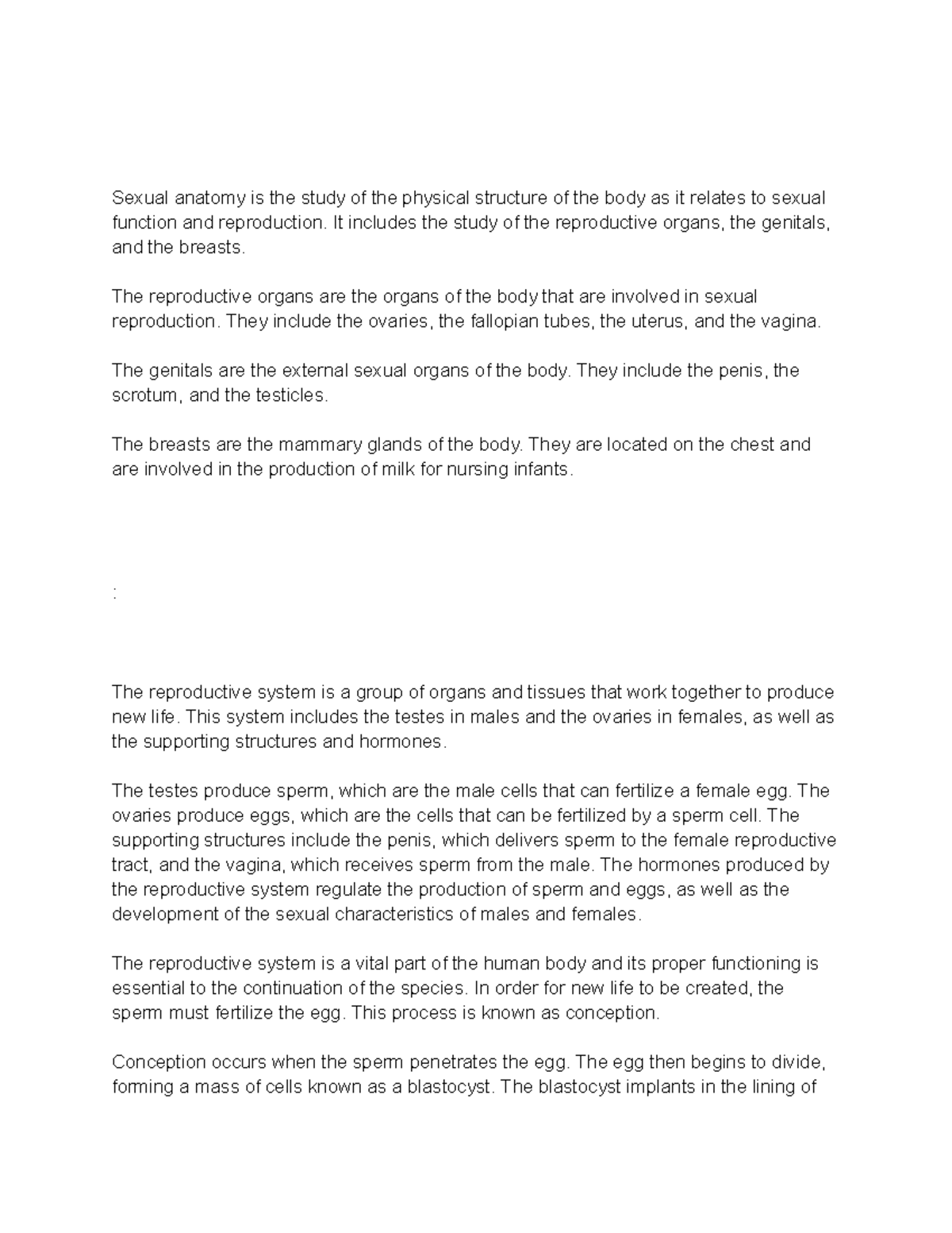 Psych 210 course outline - Sexual anatomy is the study of the physical ...