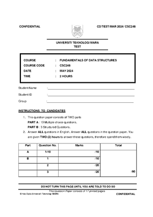 TEST CSC248 OCT2023 Question - UNIVERSITI TEKNOLOGI MARA TEST COURSE ...