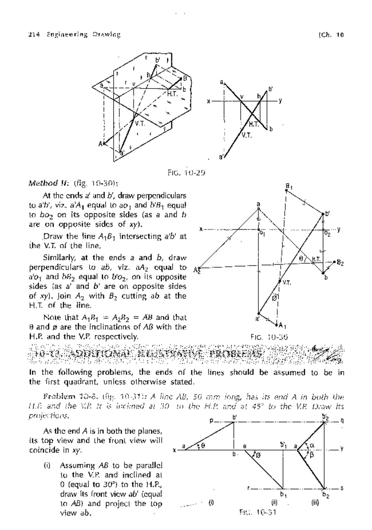 Projection of lines - First year engeneering graphics - 214 Engineering ...