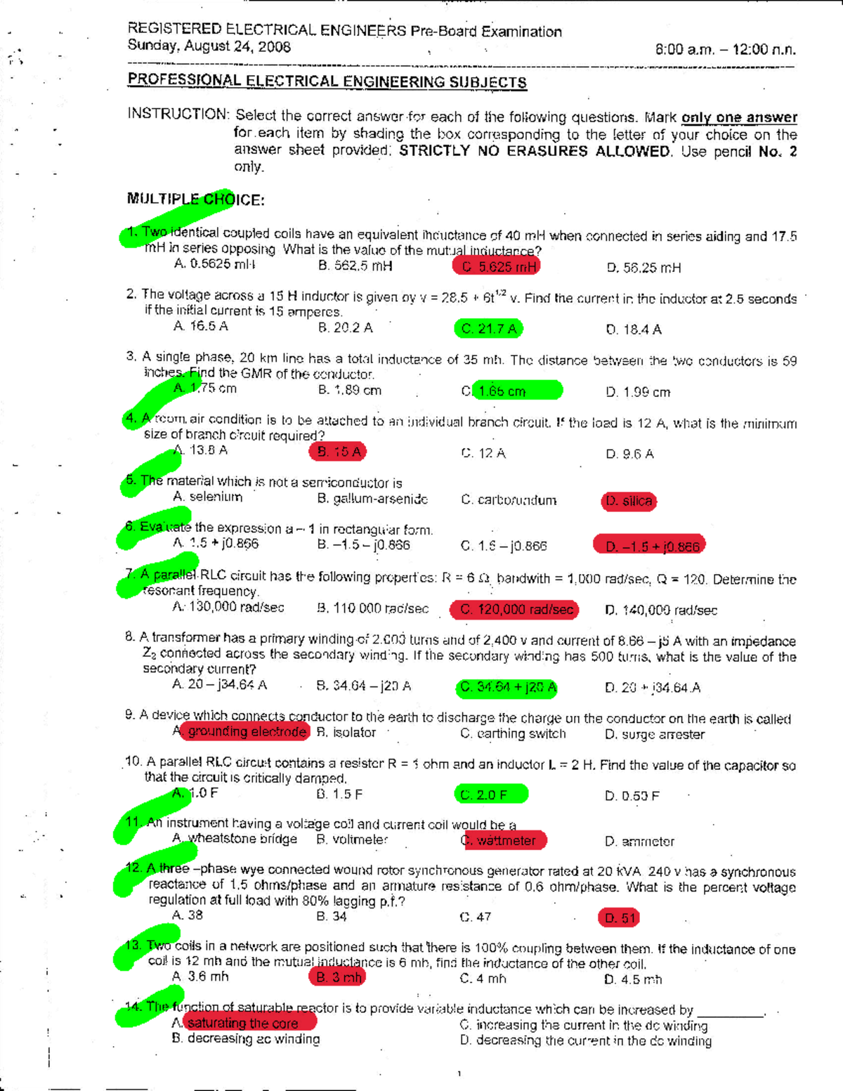 EE-Sept2008 - Electrical Engineer - Studocu