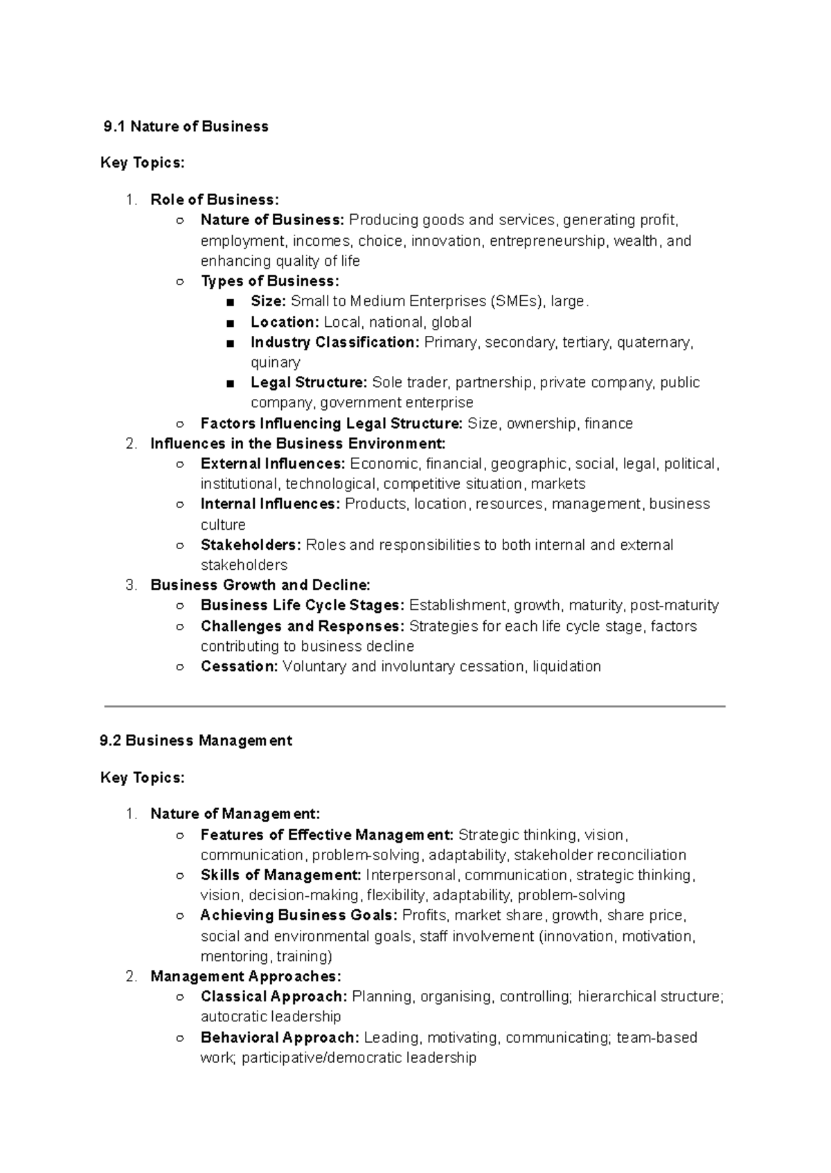 Business - Location: Local, national, global Industry Classification ...