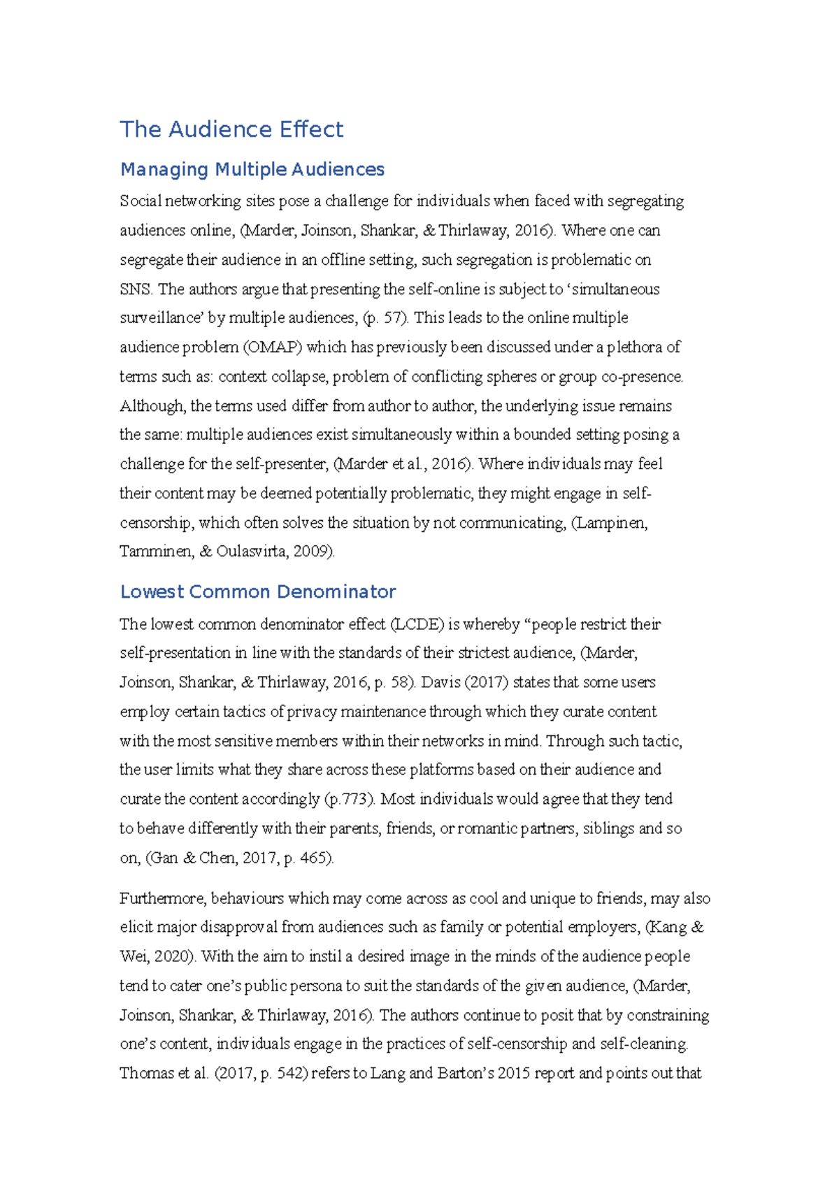 The Audience Effect - The Audience Effect Managing Multiple Audiences ...