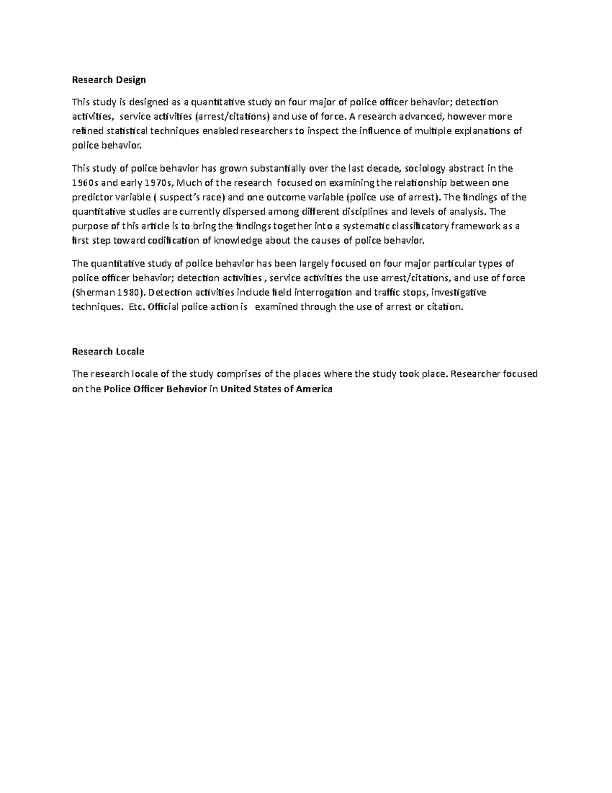 Research design - Research Design This study is designed as a ...