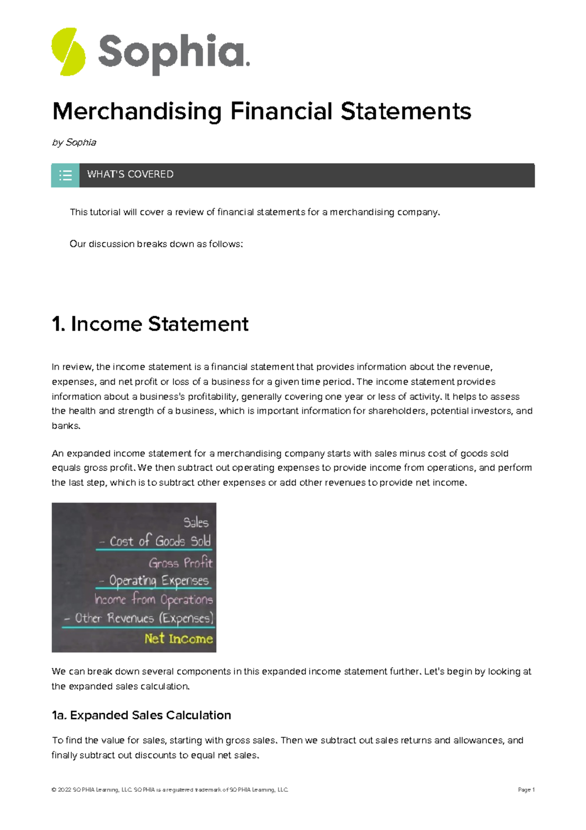 Merchandising financial statements 2 - Merchandising Financial ...