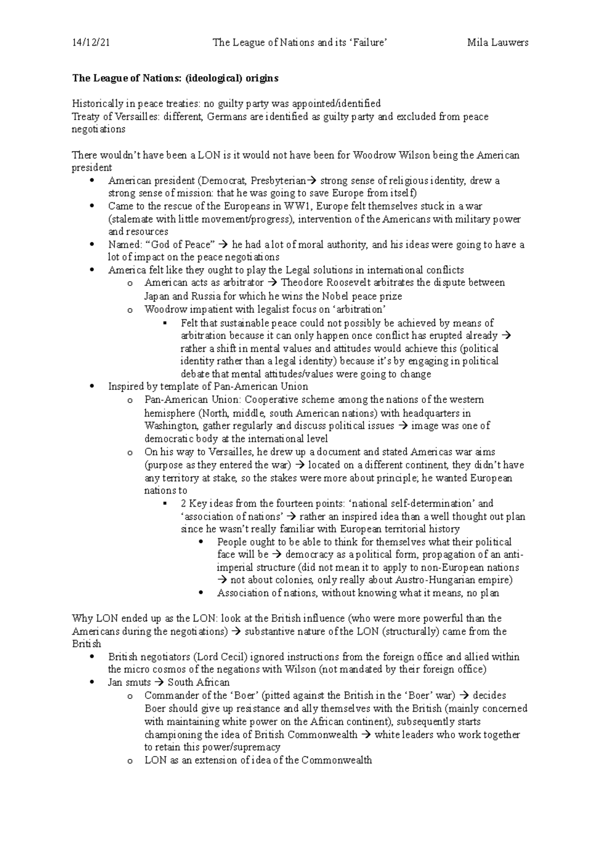 10. The league of nations and its 'failure' - The League of Nations ...