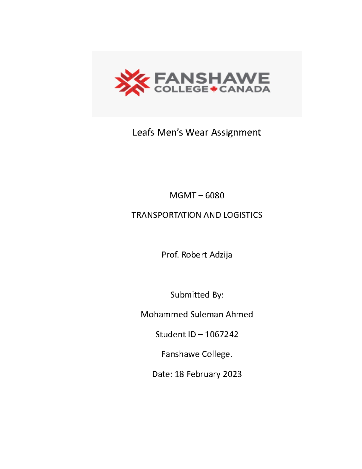 Leaf Men Raw - Assignent - Leafs Men’s Wear Assignment MGMT – 6080 ...