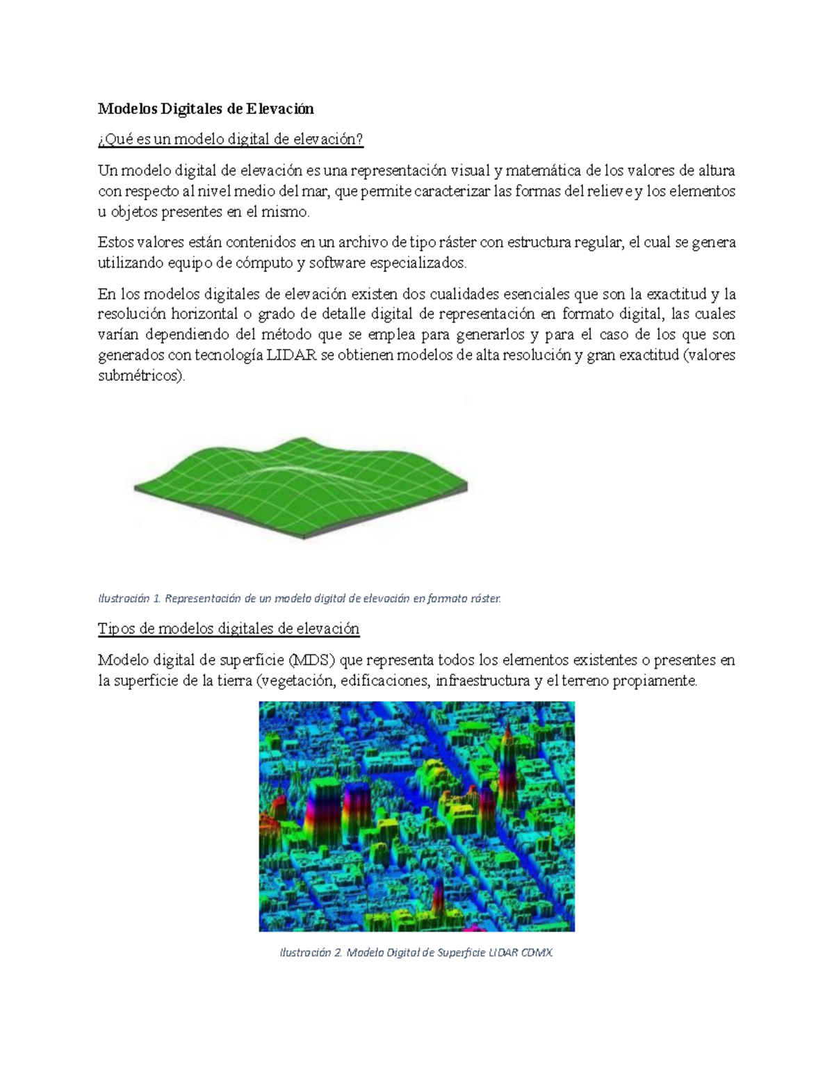 Modelos Digitales de Elevación - Modelos Digitales de Elevación ¿Qué es un modelo digital de ...