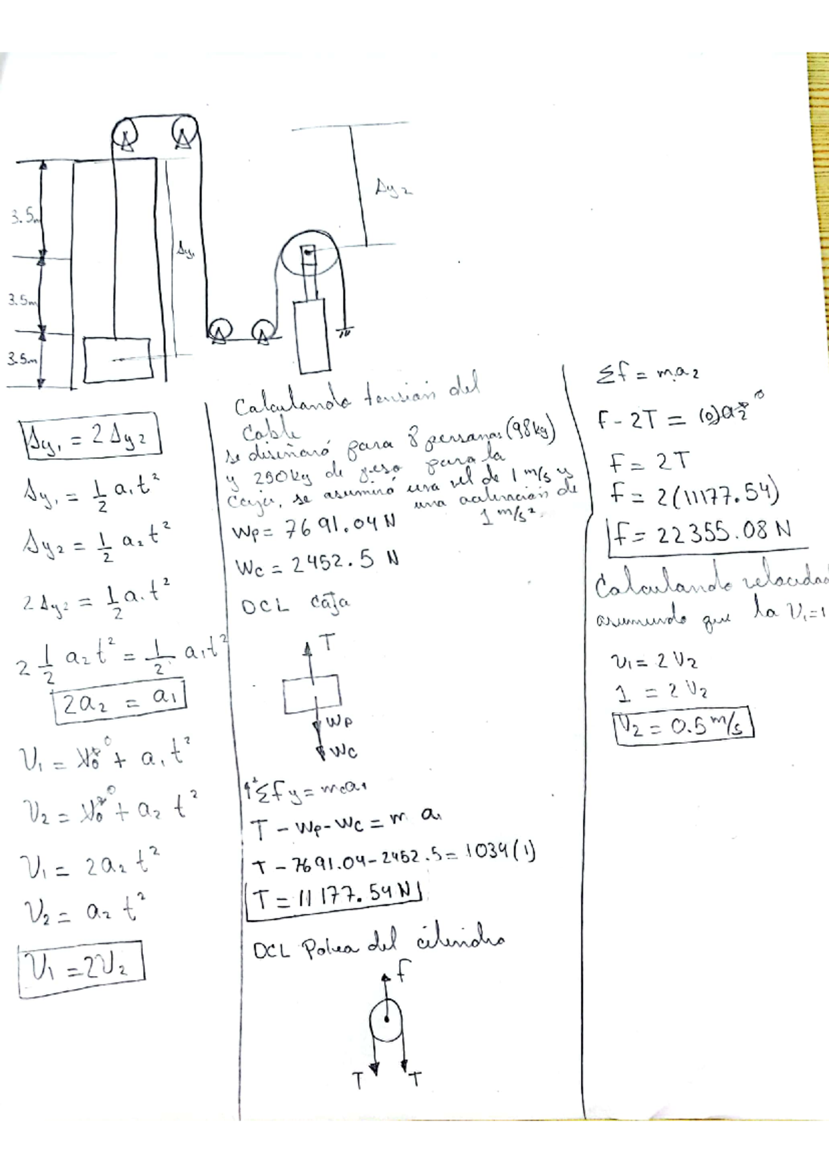 Problema ascensor con cilindro - Hidráulica - Studocu